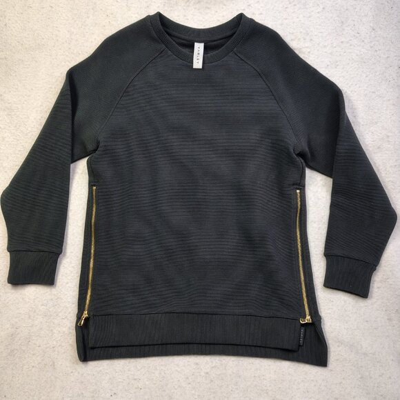 Varley | Sweaters | Varley Manning Raglan Sweater Womens Black Gold ...